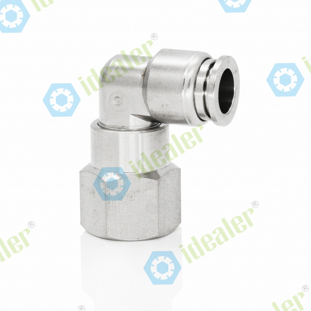Stainless Steel Push Fittings Female Elbow - Ideal Bell Pneumatics